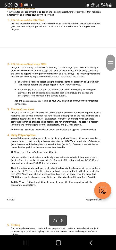 Solved Your task for this assignment is to design and | Chegg.com