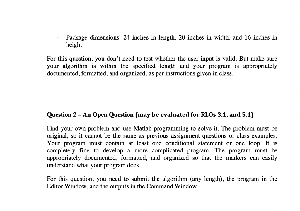 Solved Question 1 - Shipping Fee Calculator (may be | Chegg.com