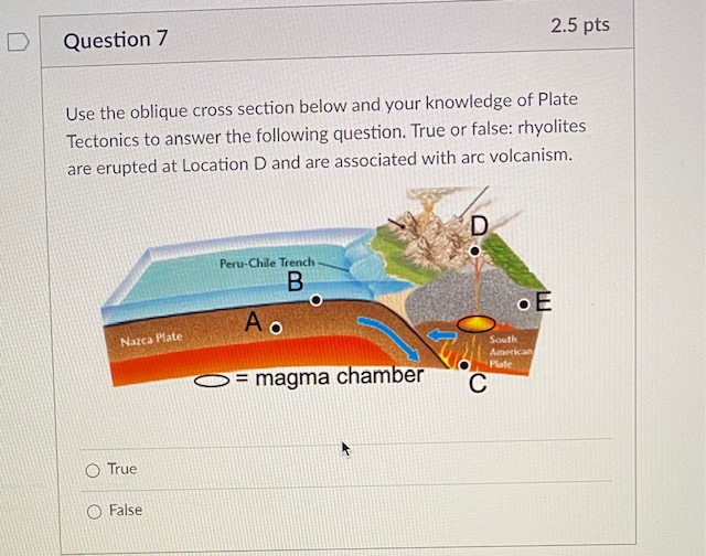 Solved 2.5 pts D Question 7 Use the oblique cross section | Chegg.com