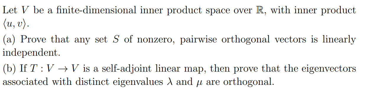 Solved Let V be a finite-dimensional inner product space | Chegg.com