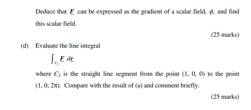 Solved 4. (a) Evaluate the line integral F dr where F | Chegg.com
