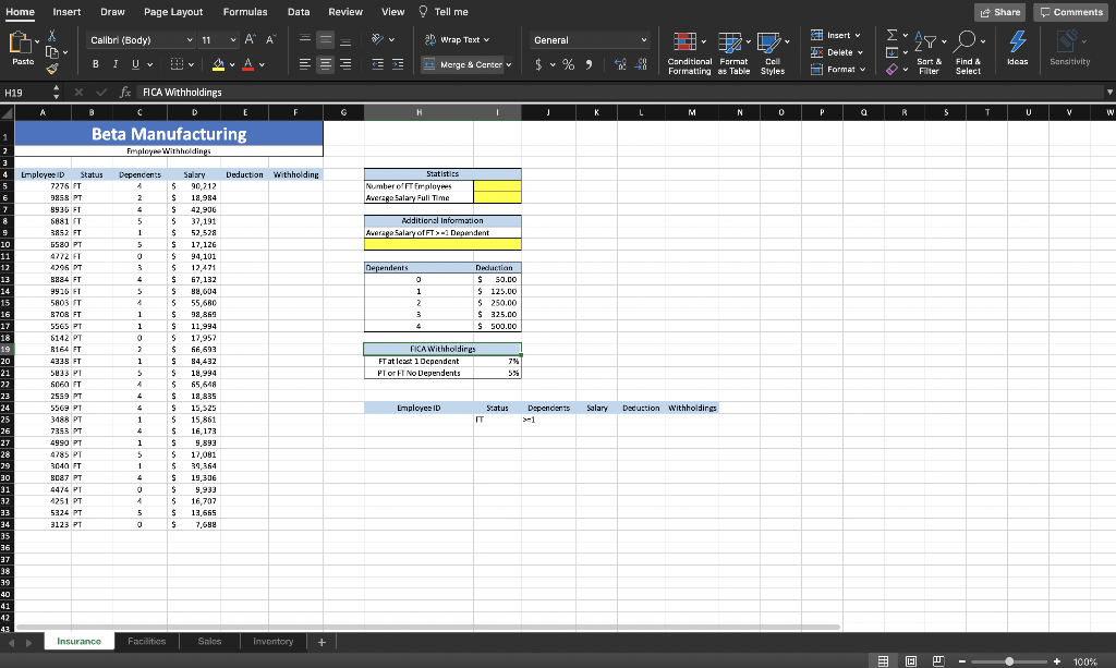 Solved Grader - Instructions Excel 2016 Project | Chegg.com