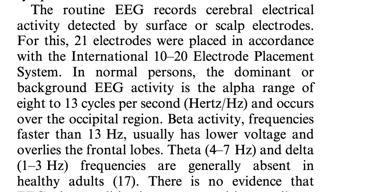 Solved The routine EEG records cerebral electrical activity | Chegg.com