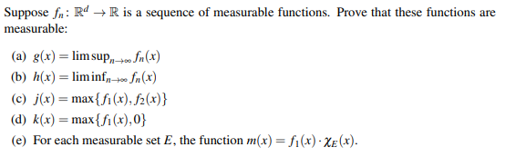 Solved Suppose Fn Rd → R Is A Sequence Of Measurable