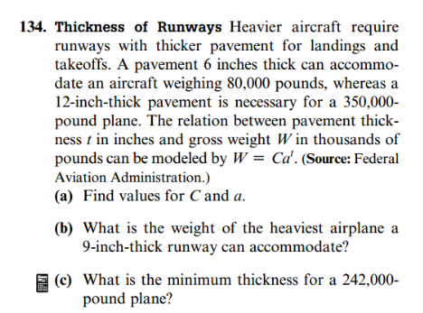 Solved 34. Thickness of Runways Heavier aircraft require | Chegg.com
