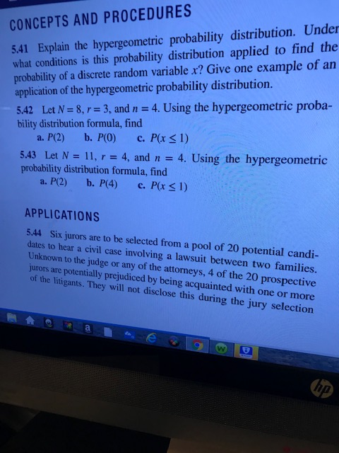 Solved 541 Explain the hypergeometric probability | Chegg.com