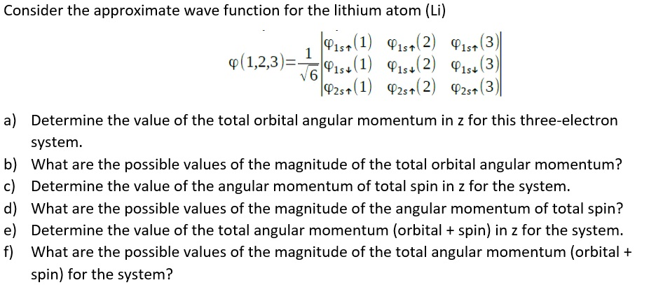 Solved Consider the approximate wave function for the | Chegg.com