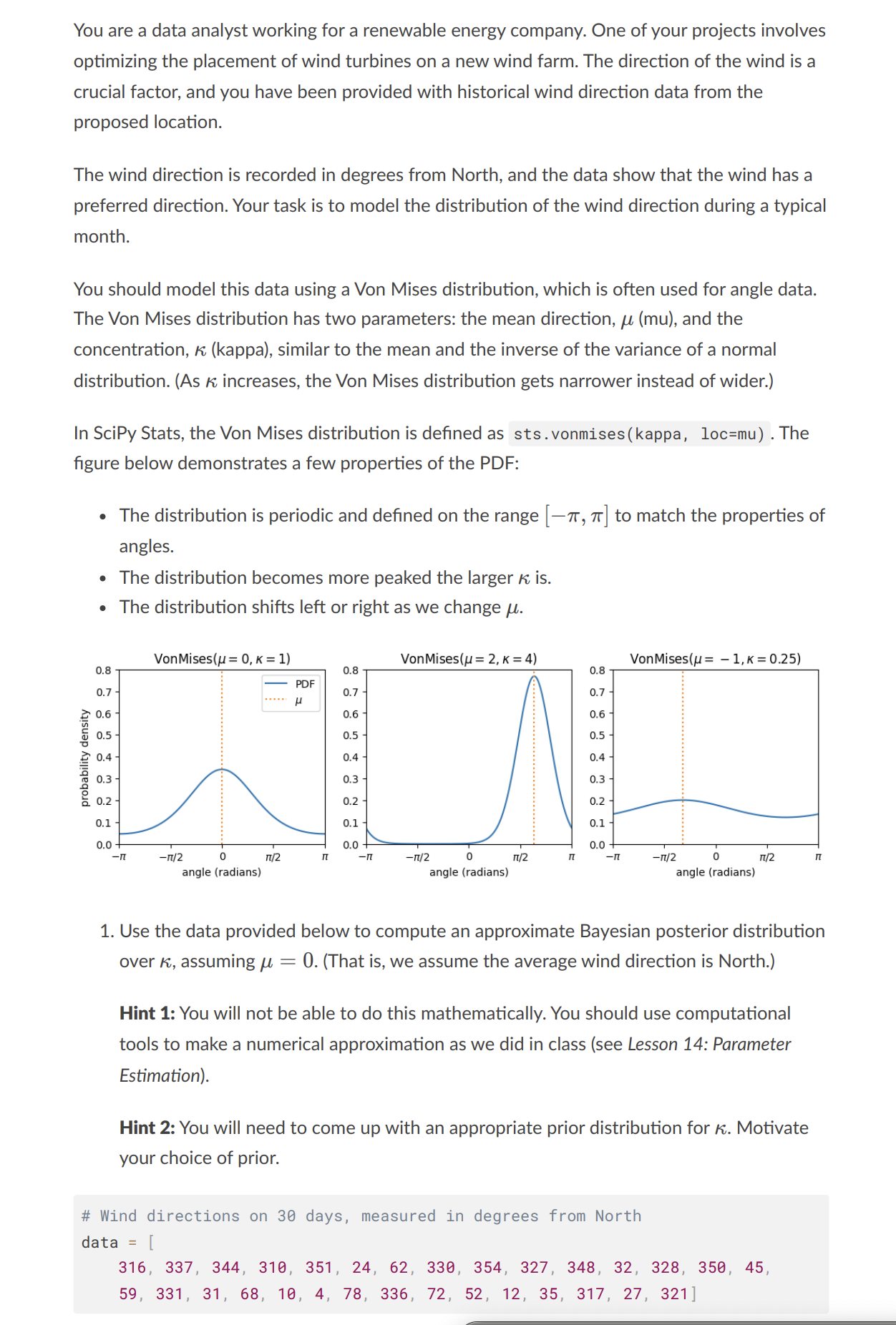 Solved ## Problem 2. ﻿Wind direction | Chegg.com