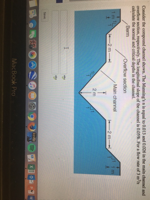 Solved Consider the compound channel shown. The Manning's n | Chegg.com