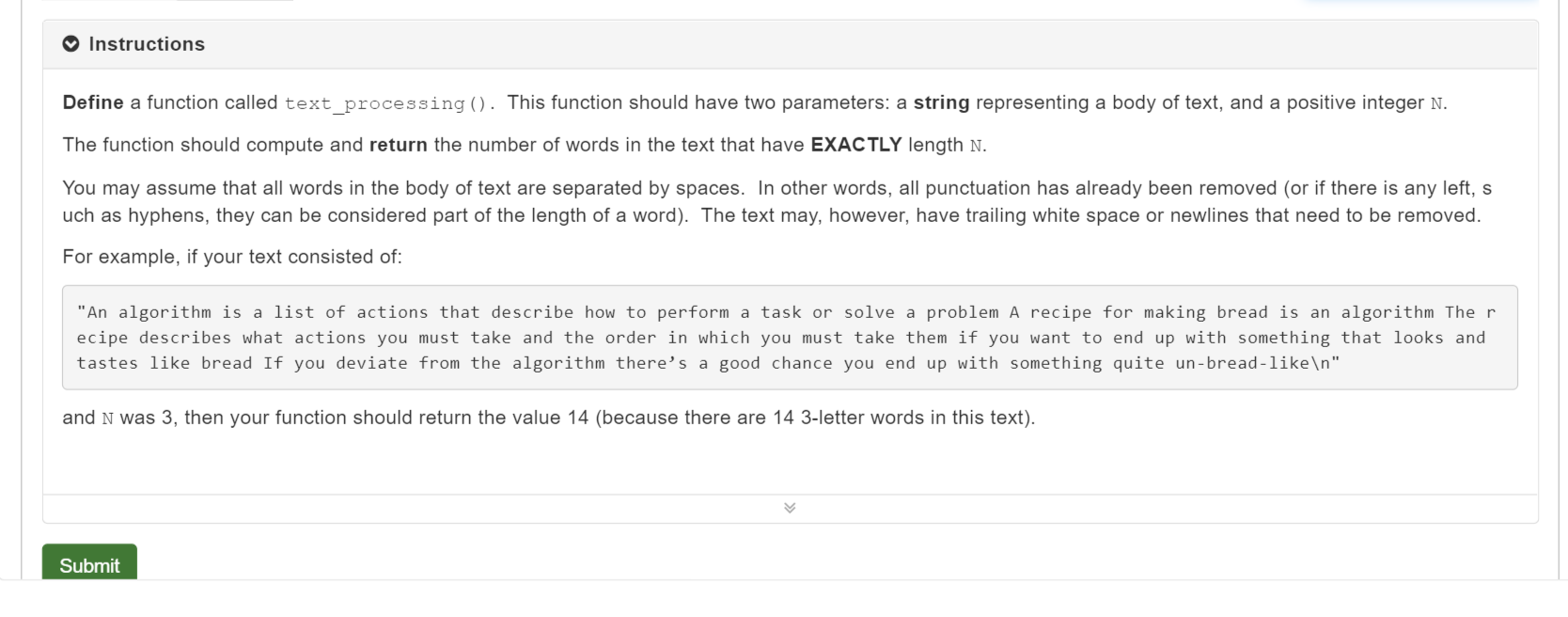 Solved ♡ Instructions Define a function called | Chegg.com