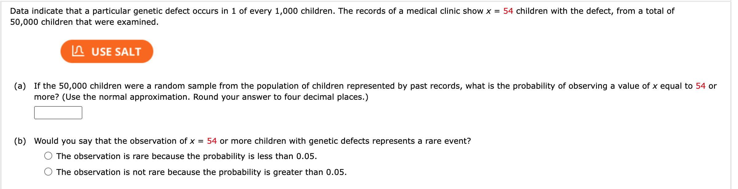 Solved Data indicate that a particular genetic defect occurs | Chegg.com