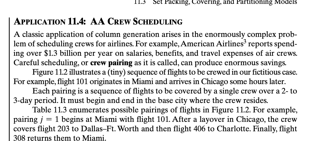 11.3 Set Packing, Covering, and Partitioning Models | Chegg.com
