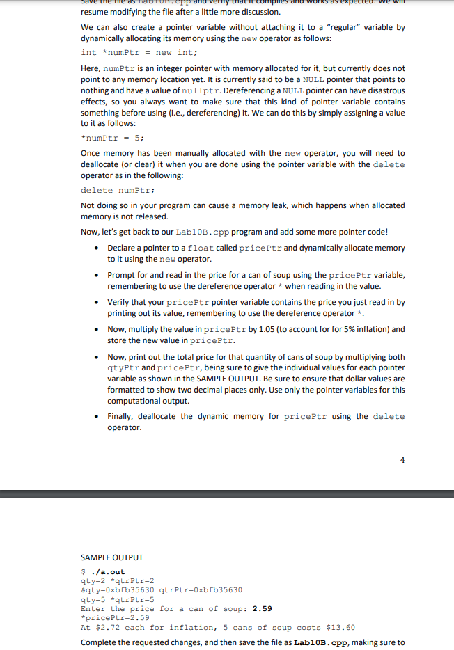 Solved B. Pointers and Dynamic Memory A pointer is a | Chegg.com