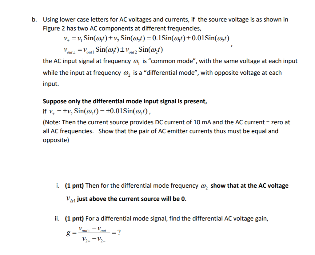 1. The following figure shows a simple differential | Chegg.com