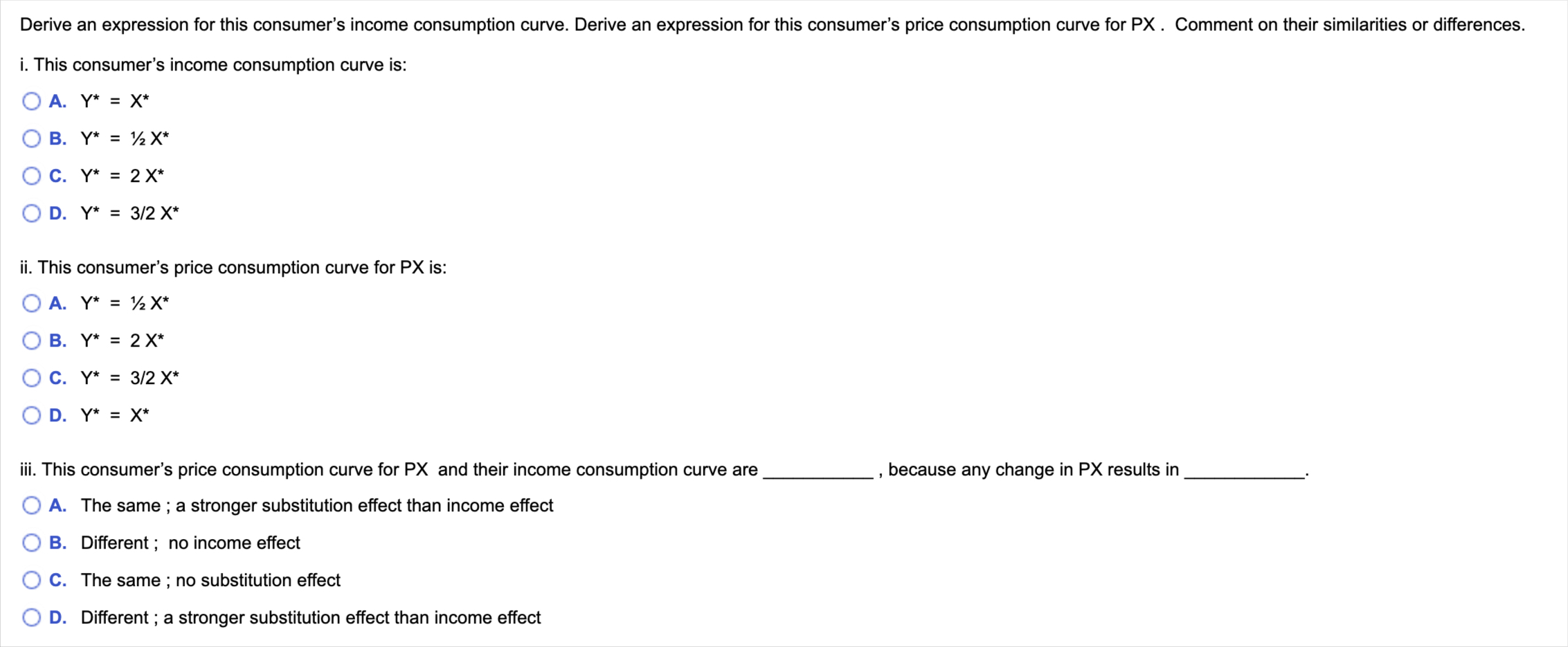 Solved A utility maximizing consumer has the following | Chegg.com