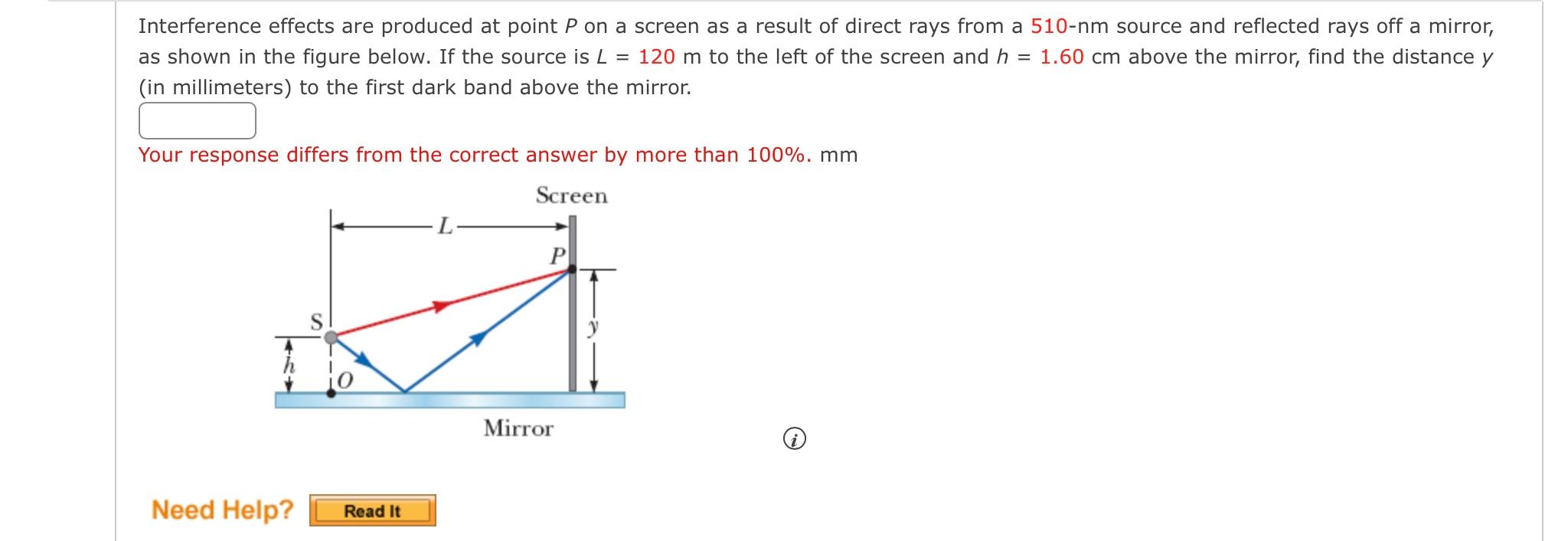 Solved Interference effects are produced at point P on a | Chegg.com