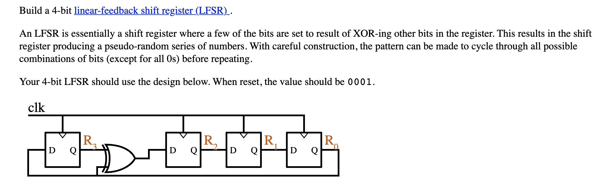 Solved Build a 4-bit linear-feedback shift register (LFSR). | Chegg.com