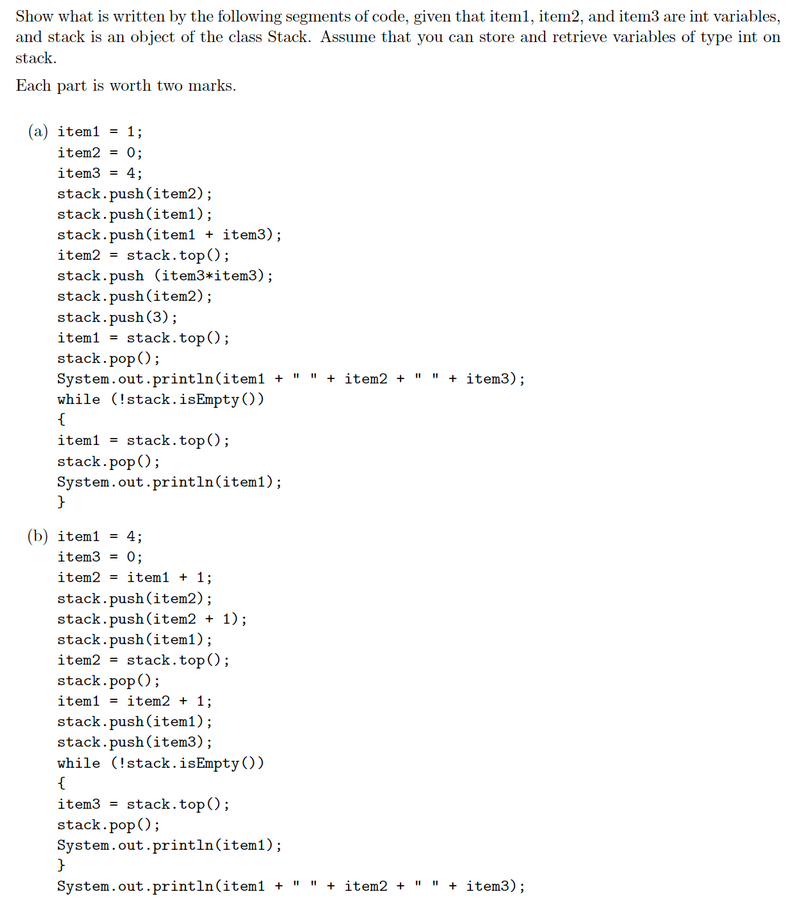 Solved Show what is written by the following segments of | Chegg.com