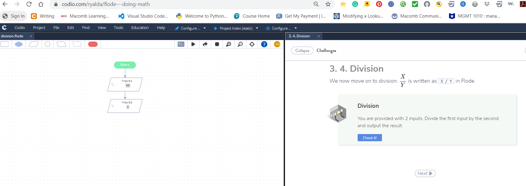 Solved codio.com/ryalda/flode---doing-math w. ET Sign In C | Chegg.com
