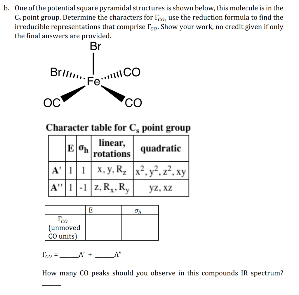 Solved One of the potential square pyramidal structures is | Chegg.com