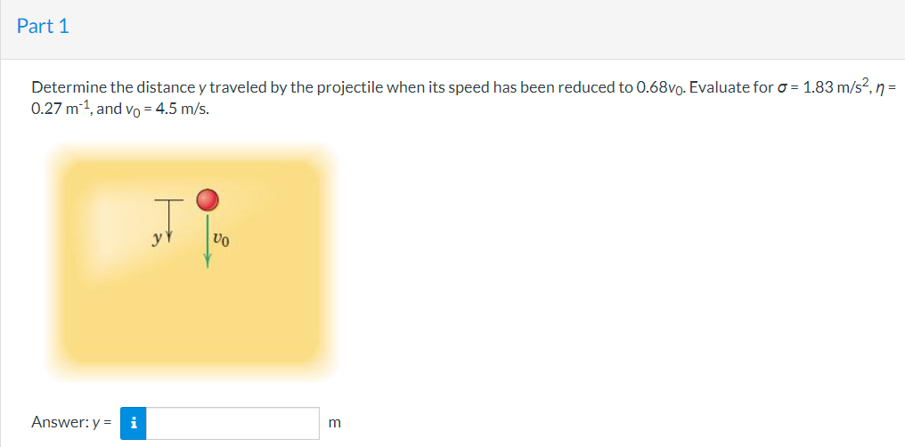 Solved A projectile is fired downward with initial speed v0 | Chegg.com