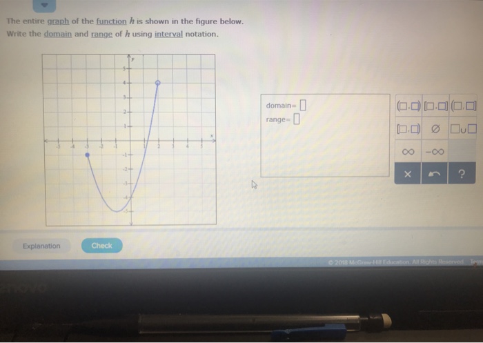 Solved The entire graph of the function h is shown in the | Chegg.com