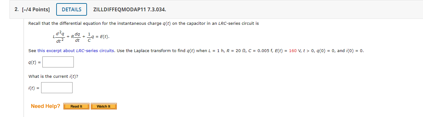 Solved 2. [-14 Points] DETAILS ZILLDIFFEQMODAP11 7.3.034. | Chegg.com