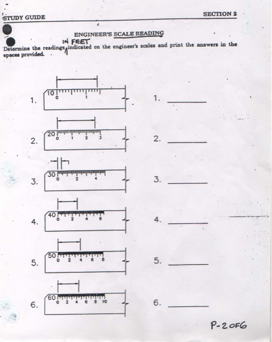 Solved SECTION 2 STUDY GUIDE FENGINET'S SCALE READING | Chegg.com