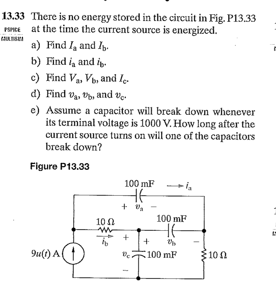 Solved 3.33 There is no energy stored in the circuit in Fig. | Chegg.com