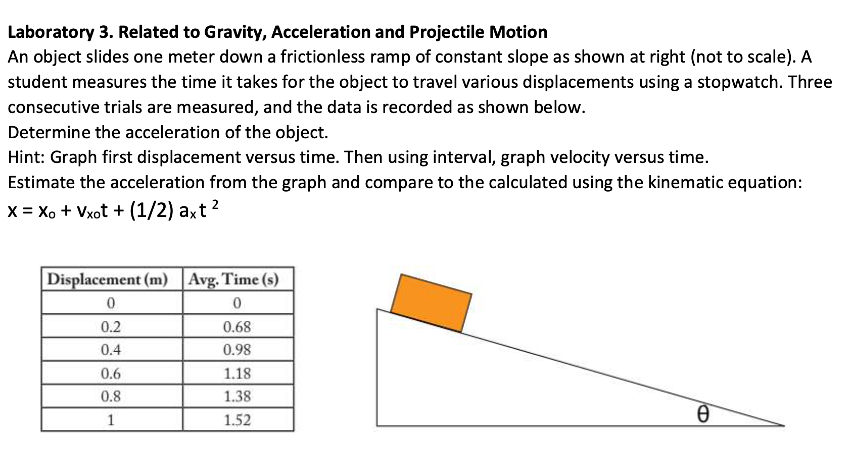 Solved Laboratory 3. Related to Gravity, Acceleration and | Chegg.com