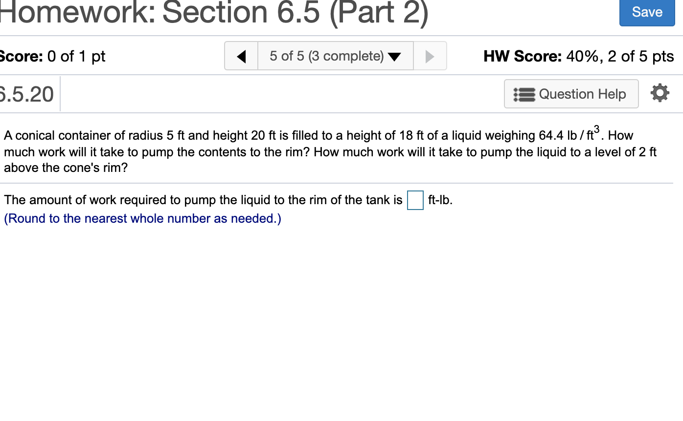 Solved Homework Section 6 5 Part 2 Save Score 0 Of 1 Pt