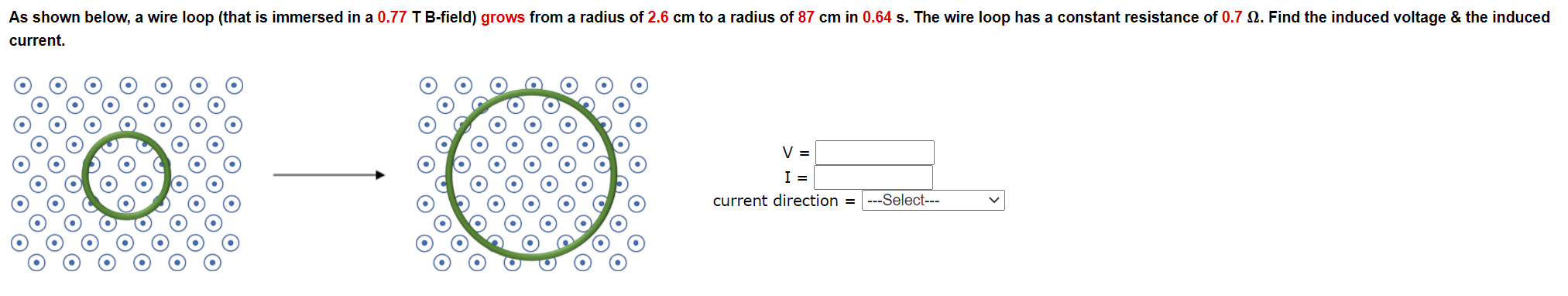 Solved As shown below, a wire loop (that is immersed in a | Chegg.com