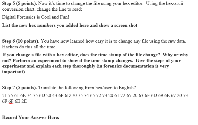 Solved Step 5 (5 points). Now it's time to change the file | Chegg.com