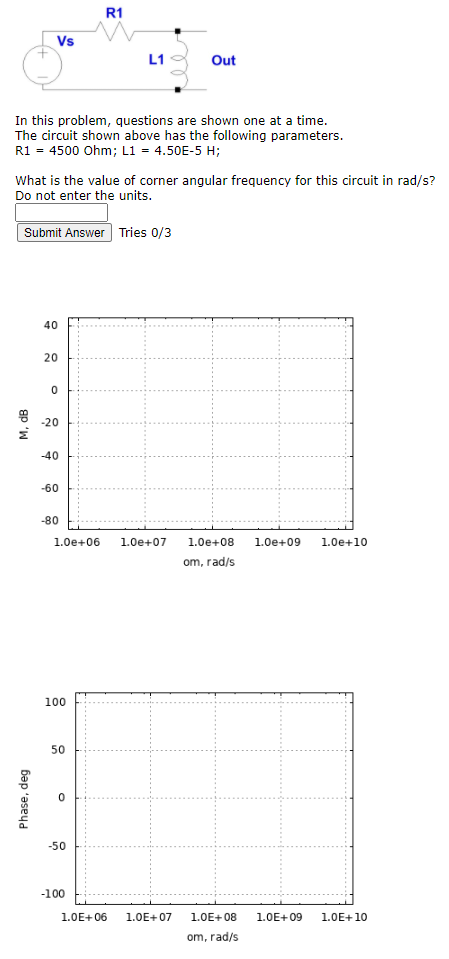Solved R1 Vs L1 Out In this problem, questions are shown one | Chegg.com