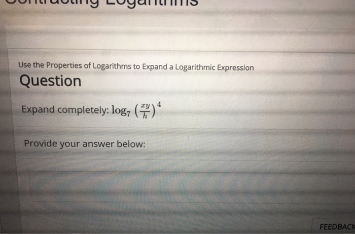 Solved Use the Properties of Logarithms to Expand a | Chegg.com