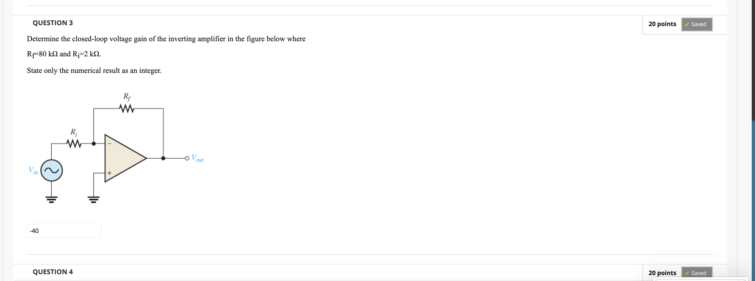 Solved Determine the closed-loop voltage gain of the | Chegg.com