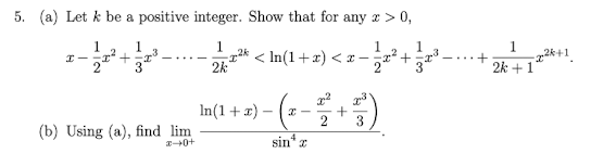 Solved (a) Let k be a positive integer. Show that for any | Chegg.com