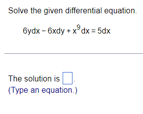 Solved Solve the given differential | Chegg.com
