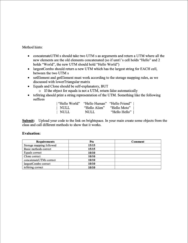 String[] elementArray boolean equals(Object) : Check | Chegg.com