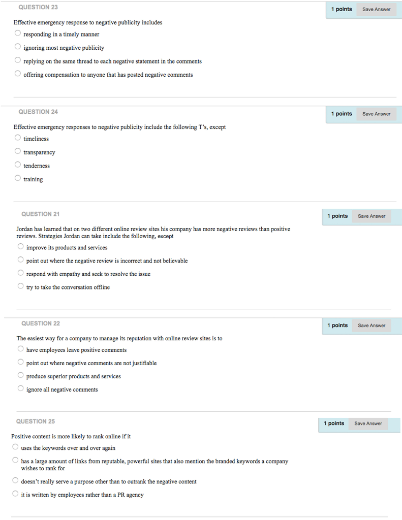 Solved QUESTION 23 1 points Save Answer Effective emergency | Chegg.com