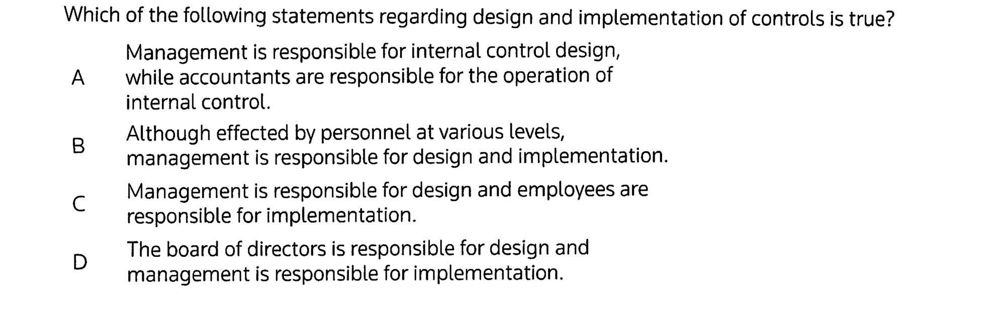 Solved Which of the following statements regarding design | Chegg.com