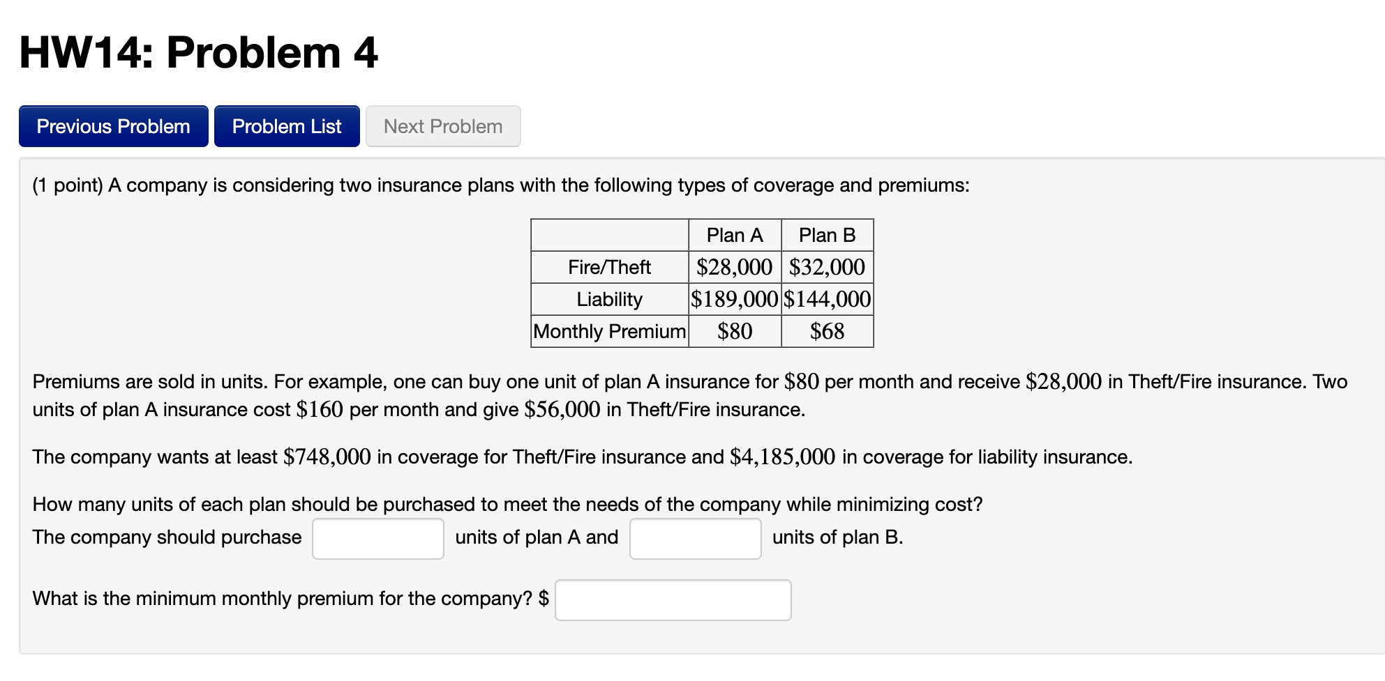 Solved HW14: Problem 4 Previous Problem Problem List Next | Chegg.com