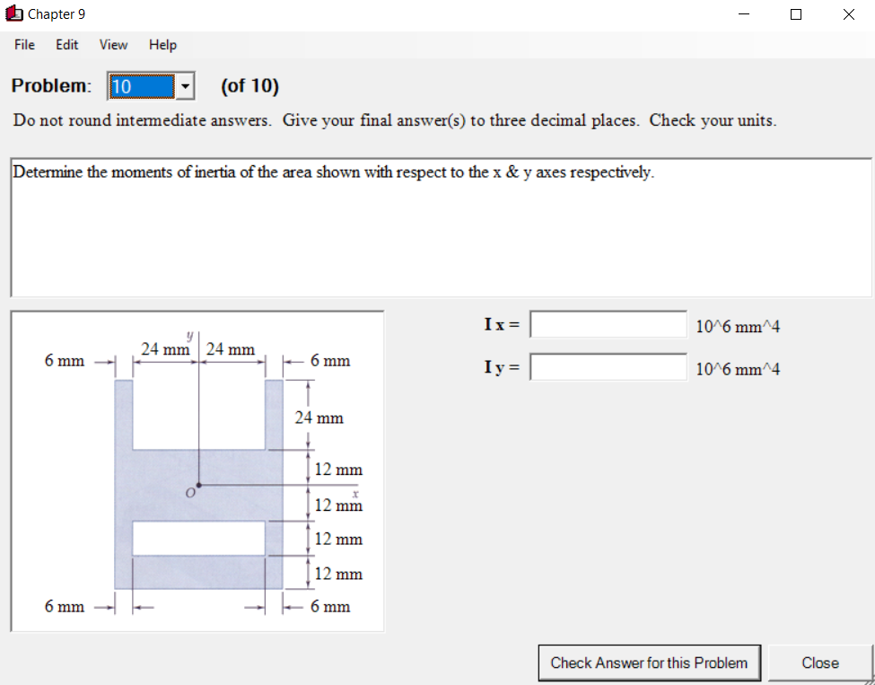 Solved Chapter 9 - File Edit View Help Problem: 10 (of 10) | Chegg.com