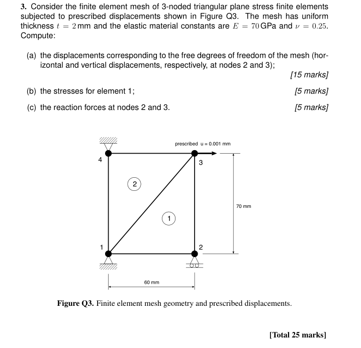 Solved 3. Consider the finite element mesh of 3-noded | Chegg.com Solved 3. Consider the finite element mesh of 3-noded | Chegg.com
