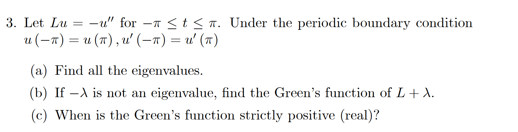 Solved 3. Let Lu = -u" for – | Chegg.com