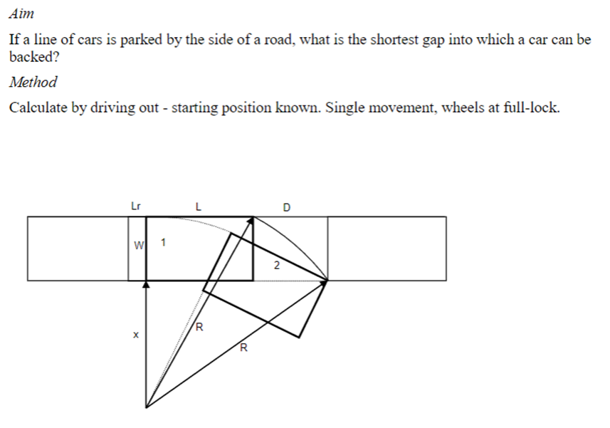 Solved Aim If a line of cars is parked by the side of a | Chegg.com