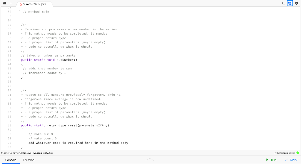 Solved Summer Static (Required Exercise) Here will we again | Chegg.com
