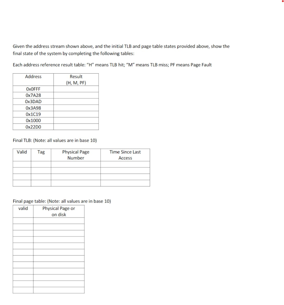 Solved (Virtual memory 25%) As described in the textbook, | Chegg.com