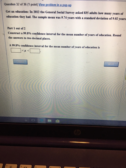 Solved Question 32 of 36 (1 point) View problem in a pop-up | Chegg.com