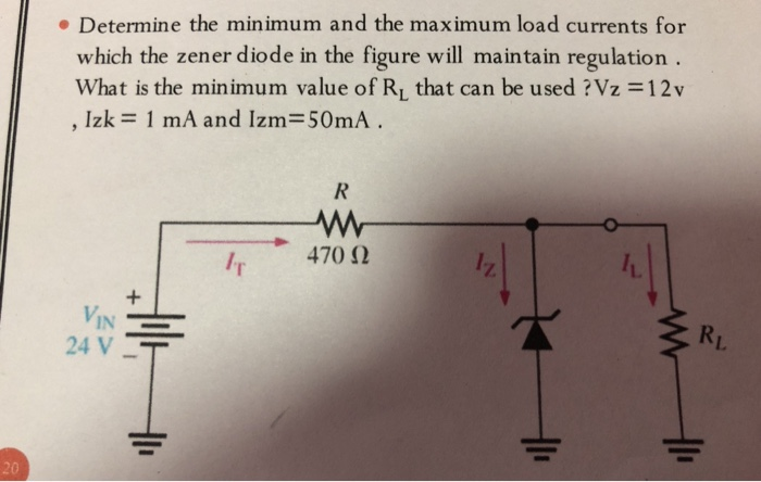 Solved . Determine the minimum and the maximum load currents | Chegg.com